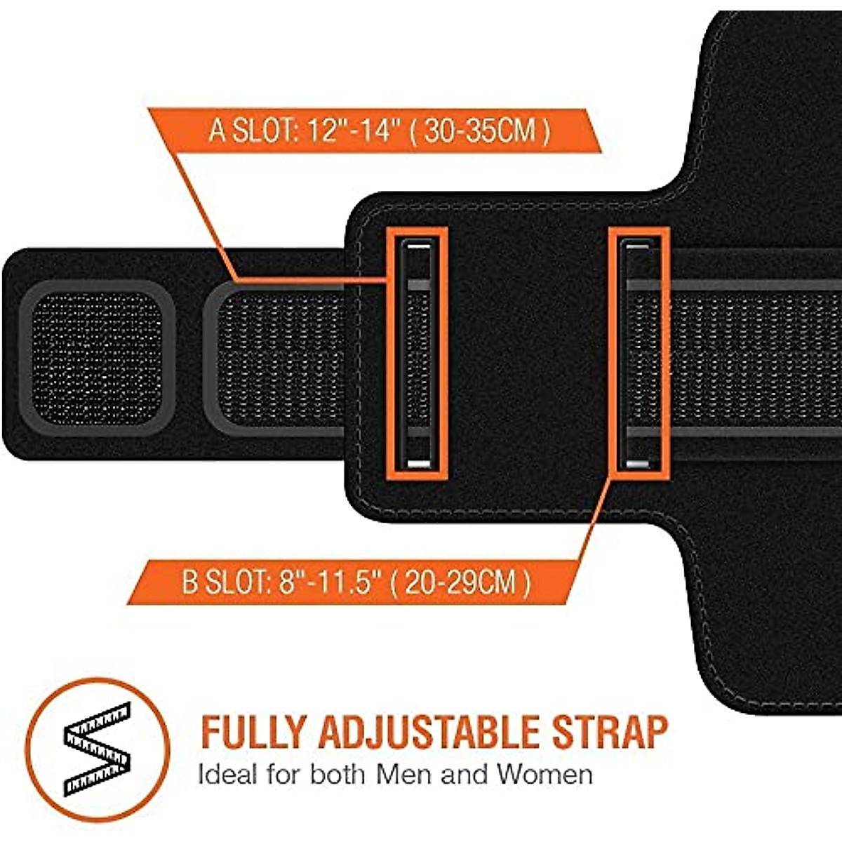 Cell Phone Water Resistant Armband Case for Phone's Upto 6.2 inch, Adjustable Band, w/Key Holder and Card Slot, for Running, Walking, Hiking, For for iPhone 12 11 Pro XR XS X 8 7 6 6s etc