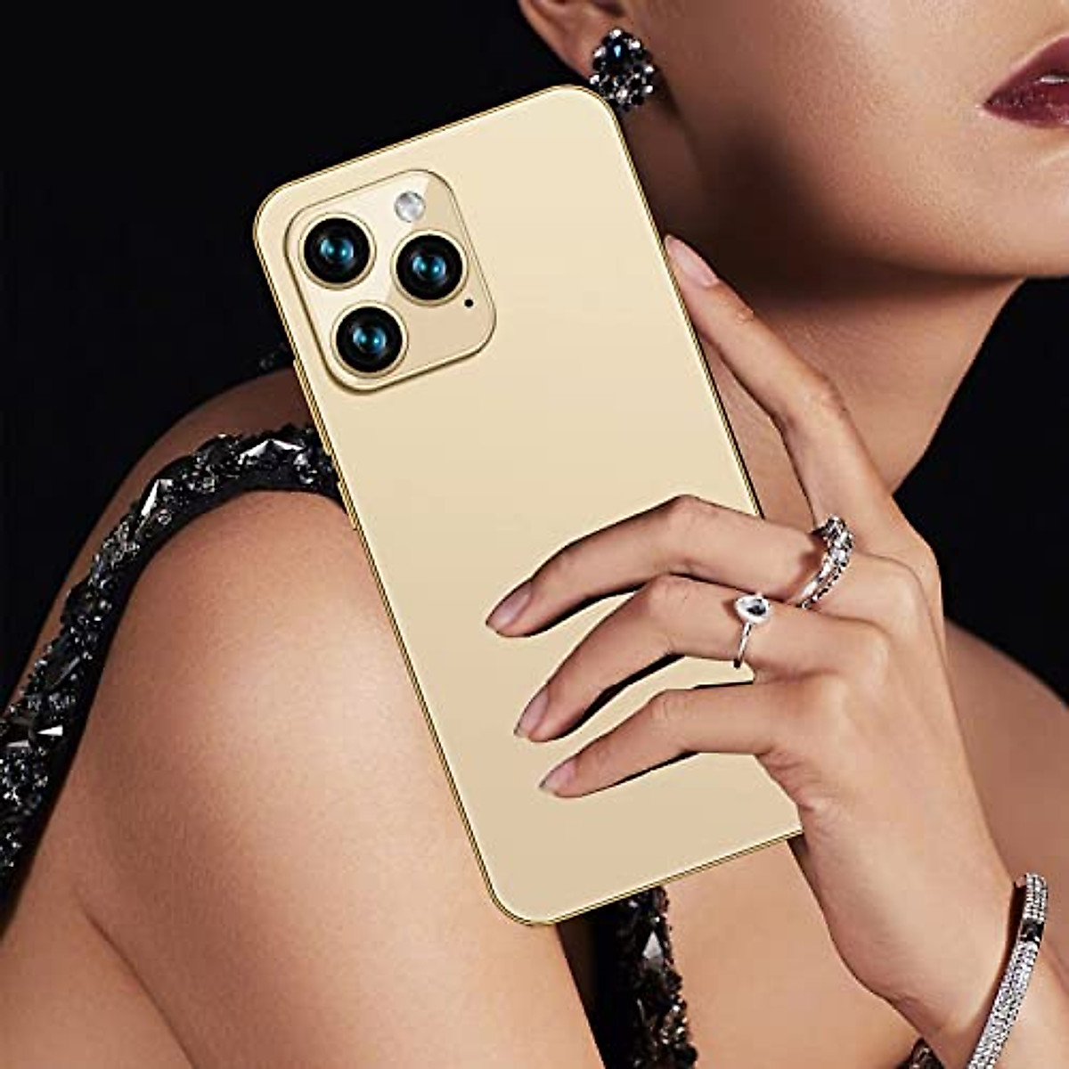 Dilwe 6.1'' Pro Unlocked Cellphone, 4GB 64GB Dual SIM Card 4G Network Mobile Phone, Face ID Unlocked Smartphone for Android 11 4000mah Battery(6.1'' Black)