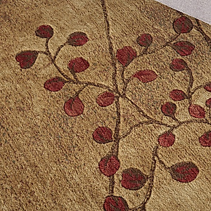 Nourison Somerset Rustic Latte 5'6" x ROUND Area-Rug, Easy-Cleaning, Non Shedding, Bed Room, Living Room, Dining Room, Kitchen (6 Round)