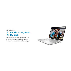 2023 Newest Hp Premium 14 Laptop: 14" FHD IPS Display, Latest 4-Core Intel i3-1125G4(upto 3.7GHz), 16GB RAM, 512GB SSD, UHD Graphics, Backlit-KYB, FP-Reader, Wifi, Fast Charge, HDMI, USB-C, Win10S, TF