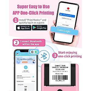 Memoking Label Makers Machine with Tape for Home & Office Organization and Storage - 3" Wireless Label Printer for Office Supplies Labels - Mini Sticker Maker - M200 Bluetooth Label Maker for Phone&PC