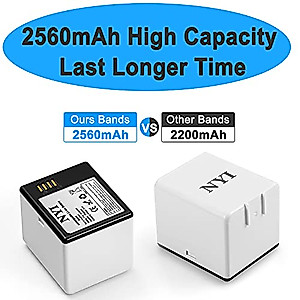 NYI 2560mAh Rechargeable Batteries for Arlo Pro/Arlo Pro 2 and Charging Station Compatible with Arlo Pro/Arlo Pro 2 Batteries (2 Batteries +1 Charger)