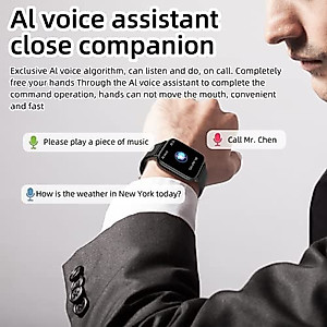 Smart Watch (Answer/Make Call), 1.7" Smartwatch with Text and Call for Android iOS Phones, IP68 Waterproof Fitness Tracker with Sleep Monitor, Pedometer, Blood Oxygen, Fitness Watch for Women and Men