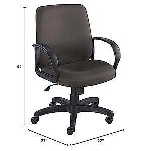 Safco Products 6301BL Poise Executive Mid Back Chair, Black