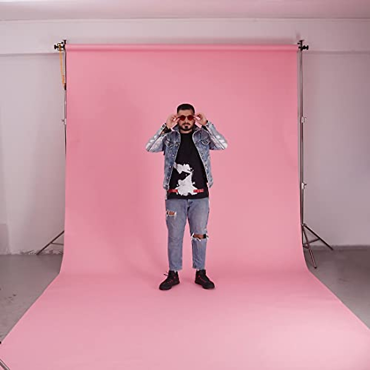 Phsureo Seamless Photo Photography Backdrop Paper, Photo Background Paper Roll (Jet Black, 81'' x 32')