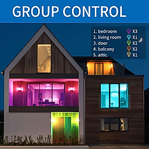 ANWIO Smart Light Bulb BR30 RGB Color Changing LED WiFi Dimmable Multicolor Light Bulbs E26 Base, Compatible with Alexa, Google Assistant, No Hub Required, 1300 Lumen 13W (100W Equivalent) 2 Pack