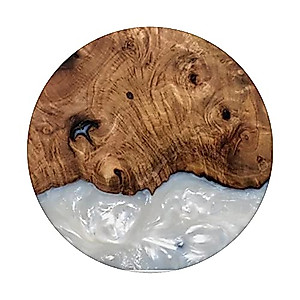 Wood Resin Pearl Gift PopSockets Swappable PopGrip