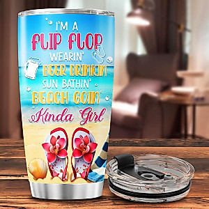 HUBUPU Beach Wearin, For Women Straws Tumblers Summer, Beach Gifts, Tumbler 20 Oz With Lid And Straw