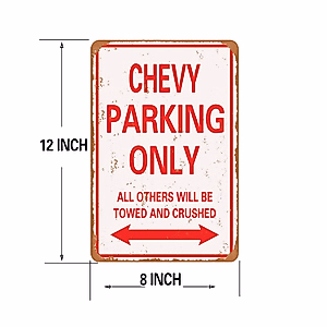 TCHPAX 12X8 - SUA Parking only vintage look funny mental tin sign-inches-Aluminum…