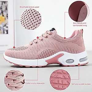HiGropcore Women's Air Cushion Fashion Sneakers Lightweight Walking Shoes Low-Top Casual Comfortable Breathable Athletic Shoes