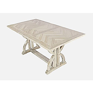 Jofran Fairview Rustic Trestle Dining Table, 78''Lx42Wx30''H, Ash