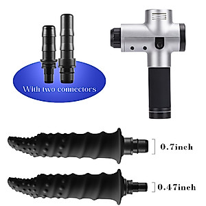 Webelu Black Massage Gun attachmemts, Deep Tissue Massager Attachments, Portable Muscle Massage Gun Accessories