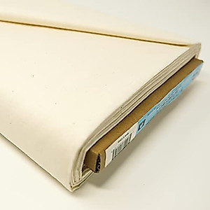 Roc-Lon 47/48" 100% Cotton Nature Premium Quality Muslin Unbleached, Cut by Yard, Off-White