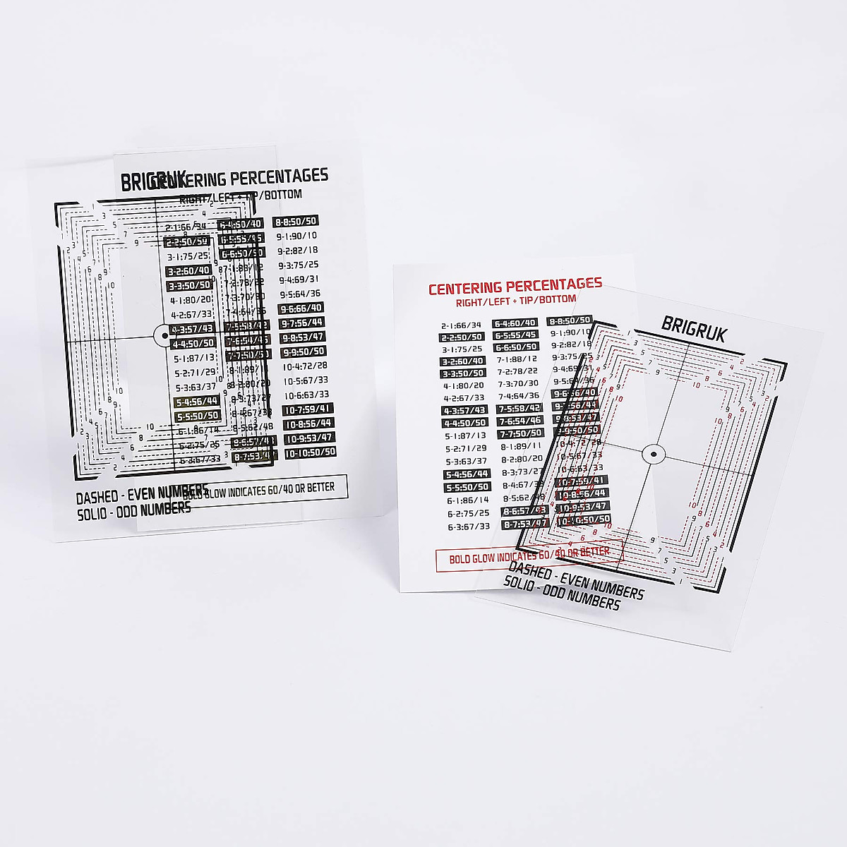 The Center Tool Card Grading - Centering Tool New 2022 Includes 2X Card Centering Tool and 2X Centering Guide (Card)