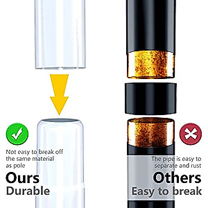 AZAP Shade Sail Poles,10ft Heavy Duty Sun Shade Poles with 3-Corner Brace Base, D-Ring Clamp, Section Poles, Poles for Sun Shades Outdoor(1 Pack)