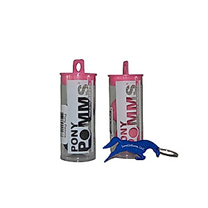 Pomms Pony Equine Ear Plugs - 2 Pairs of Pony Size - 1 Pair of Black and 1 Pair of Pink - Ear Plugs with a Horse Shaped Bottle Opener Keychain (Color May Vary)