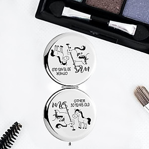 30th Birthday Gifts for Her,30th Birthday Gifts for Women,30 Year Old Birthday Gifts for Women,30th Birthday Makeup Bag,30th Birthday Cosmetic Bag Pouch,30th Birthday Makeup Mirror