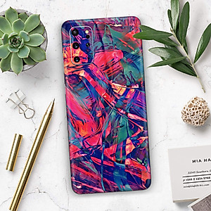 DesignSkinz Blurred Abstract Flow V44 Protective Vinyl Decal Wrap Skin Cover Compatible with The Samsung Galaxy S20 (Screen Trim & Back Glass Skin)