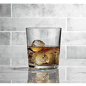 Glaver's Drinking Glasses Set Of 16, 8 Highball Glasses (17oz.), 8 Rocks Glass Cups (13 oz) Beer Glasses, Water, Juice, Cocktails.