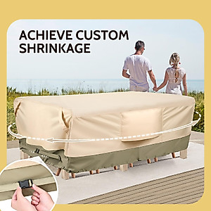 COSFLY Waterproof Patio Furniture Set Covers Durable, Outdoor Table and Chair Covers Rectangular Large - Fits up to 108L x 82W x 28H inches