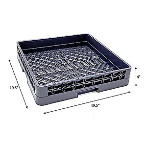 Farag Janitorial Flatware Rack for Commercial Dishwasher | Full Size Combination | Polypropylene | Gray