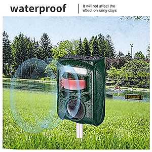 Ultrasonic Animal Repeller, Solar Powered Animal Repellent Outdoor Cat Repellent Dog Deterrent with Motion Sensor Waterproof Bird Repellent for Squirrels Rabbit Fox Raccoon Deer ,Yard Garden Farm