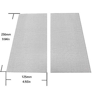 Longdex Reinforcing Mesh 2PCS 25x12.5cm 304 Stainless Steel 20 Mesh Woven Wire Wire Mesh Screen for Bumper Kayak Thermoplastic Repairs