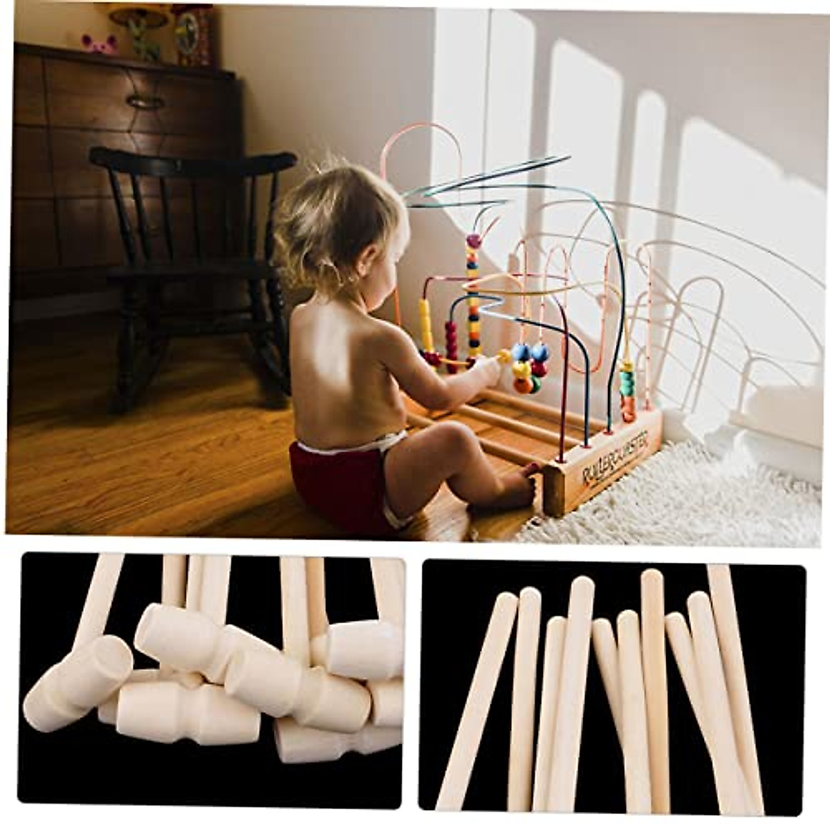 Crab Mallet 100 pcs Tool Props Multitool Double DIY Chocolate Stick Breakable for Tools Wood Creative Oval Multi- Toy Hammers Cake ing Wooden Decorating Seafood