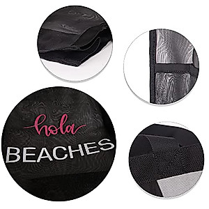 Montana West Beach Totes Bags for Women Beach Essentials for Vacation Large Pool Bag Outdoor Tote Bag portable travel bag beach sports handbag Reusable Shopping Bags MWC-133BK