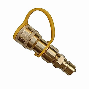 HHXS 1/2" Natural Gas Quick Connect Disconnect Kit with Male Insert Plug Solid Brass 1/2 inch Natural Gas Propane Fitting Connector