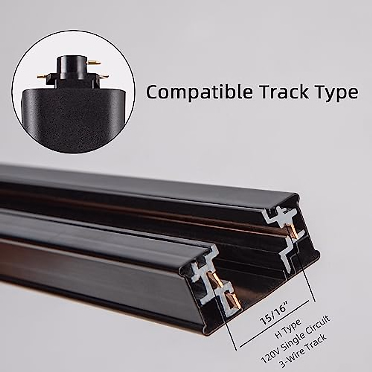 Ajbvp 5CCT LED Track Lighting Heads 12W Dimmable,Zoomable Beam15°/24°/36°/45°/60°,2700K/3000K/3500K/4000K/5000K,Single Circuit H Track Lighting Heads Ceiling Fixtures Art Lighting,Black-4Pack