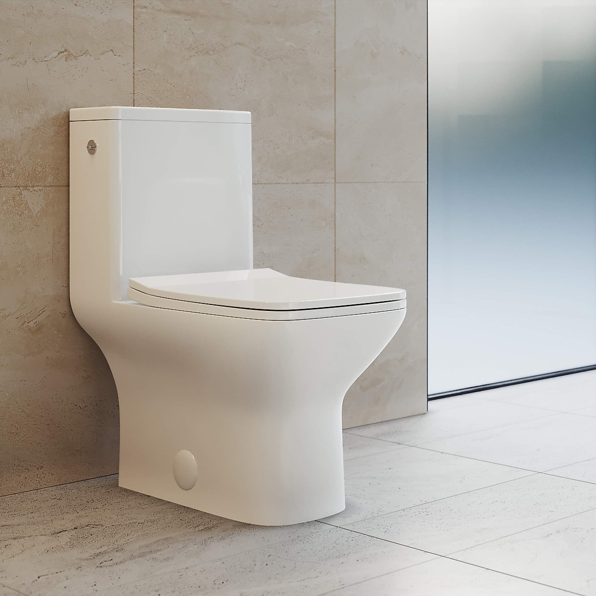 Carre One-Piece Square Toilet Dual-Flush 1.1/1.6 gpf, Touchless