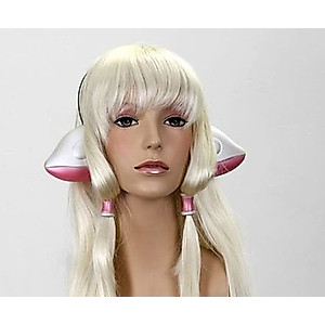 Happylifehere White Pink Hair Band Set Maid Ears Hand Made Anime Cosplay Prop Gift