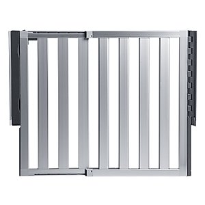 Munchkin® Loft Hardware Mounted Baby Gate for Stairs, Hallways and Doors, Extends 26.5"- 40" Wide, Silver Aluminum