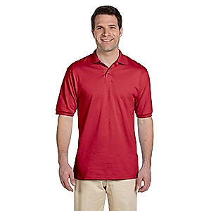 Jerzees SpotShield 5.6-Ounce Jersey Knit Sport Shirt True Red