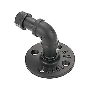 IMQOQ Industrial Style Robe Towel Hook Wall Mounted Metal Iron Pipe Coat Hanger Hat Holder Bag Rack for Bathroom Bedroom Kitchen, Rust Free, Black