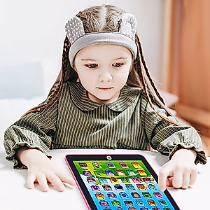 Kids Learning Pad/Tablet Interactive Toddler Toys with Words Numbers Alphabets Music Electronic Educational Toy for Preschool Boys & Girls 3-8 Years Old (Blue)