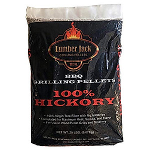 Lumber Jack 100% Hickory BBQ Grilling Pellets – 20 lbs.