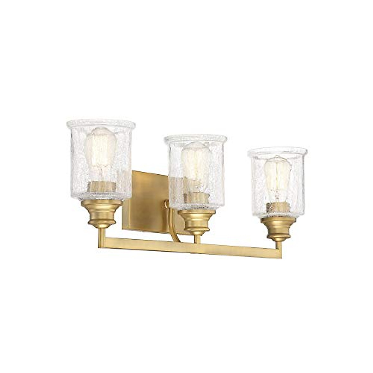 Savoy House 8-1972-3-322 Hampton Warm Brass 3-Light Bathroom Vanity Light (24" W x 9" H)