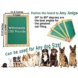 ZENLY PAWS Dog Scratch Board for Nails, Double Sided, File Paper Coarse and Fine Grit, Any Size Dog, Dog Nail File Board 16" x 12", Calming NailCare, Scratch Square for Dogs, Dog Scratch Pad For Nails