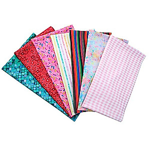 David accessories 7Pcs Mixed Style Bullet Liverpool Textured Fabric Set 4 Way Stretch Spandex Knitting Fabric by Half Yard for Head Wrap Hair Bows Making (Set)