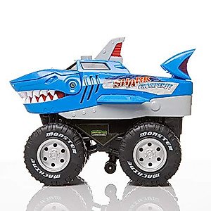 Rugged Racers Monster Trucks for Boys and Girls – Off Road Big Wheels Vehicle – Shark – Battery Operated Mouth Opening Design – Revving Engine with Sounds and Lights