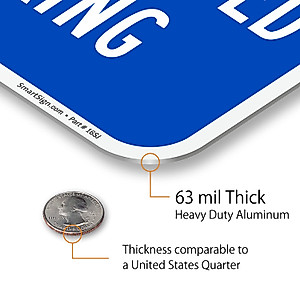 SmartSign Handicapped Parking Sign, 12 x 18 Inches 3M Engineer Grade Reflective Aluminum, Pre-Drilled Holes, USA Made