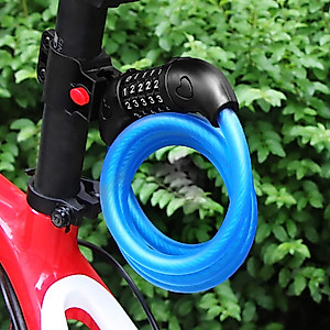 2Pcs Mountain Bike Lock Electric Motorcycle Lock Password Chain Lock Electric Car Cable Lock