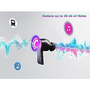 Lenovo Smart True Wireless Earbuds - Smart Switch Fast Pair - Active Noise Cancelling Earphones with Wireless Charging Case - 28 Hrs Playtime Headphones - 6 Built-in Mics - Bluetooth - Black