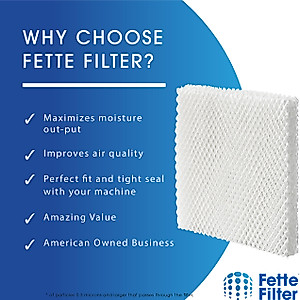 Fette Filter - Filter T Humidifier Wicking Filters Compatible with Honeywell HFT600T HFT600PDQ for Honeywell Tower Humidifier HEV615 Series & HEV620 Series. Includes 6 Replacement Filters.