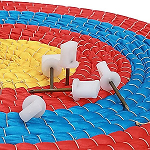 20Pack Archery Target Pins Manganese Steel Target Face Pins 2.5inch Target Nails for Holding Target Face/Paper on Foam Straw Targets (White)