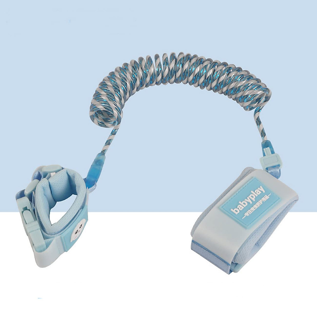 Anti-Wandering Light-up Wristbands, Child Harness with Key Lock, Breathable Toddler Traction Belt, Anti-Wandering Wristbands (Green,Blue,Pink) (Blue)