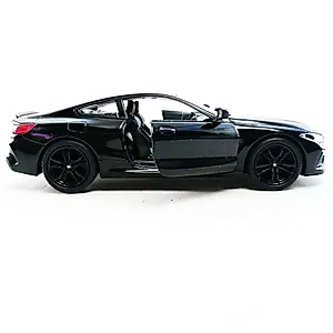 KiNSMART BMW M8 Competition Black Red 5" 1:36 Scale Die Cast Metal Model Toy Car w/Pullback Action