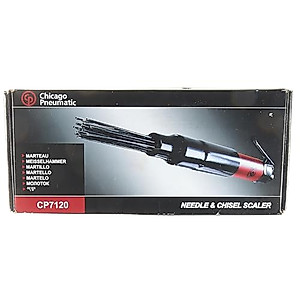 Chicago Pneumatic CP7120 Air Powered Adjustable Needle Scaler and Chisel, 4,600 BPM, Red